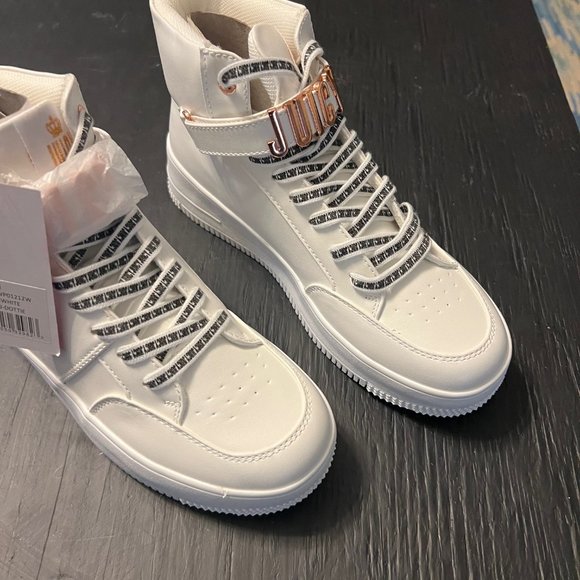 Juicy Couture | Shoes | Juicy Dottie White Hitops | Poshmark